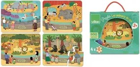 Vilac Dřevěné puzzle Zoo / od 2 let