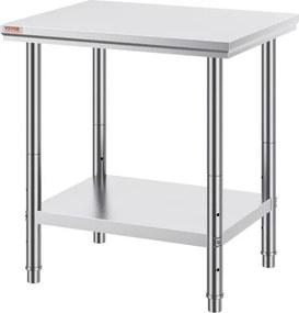 Pracovní stůl 61 × 76,2 × 81,3 cm z nerezové oceli NSF pro na přípravu komerčních