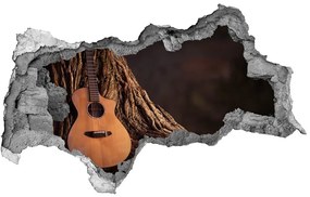 Wallmuralia Fotoobraz díra na stěnu Akustická kytara 95x73 cm