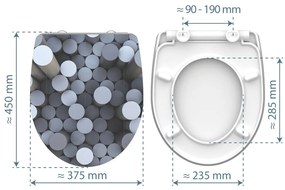 Eisl Sanitär WC prkénko Duroplast Soft Close Round Dips High Gloss 82593