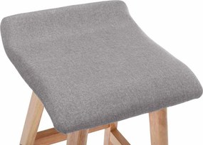 Barové židle 2 ks světle šedé textil 249578