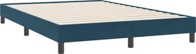 Postel Box Spring bez matrace tmavě modrá 140x220 cm samet 3315877
