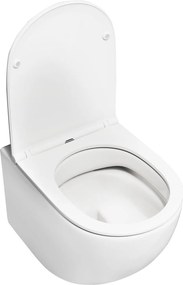 Costway Závěsné WC Keramické závěsné WC bílé s WC sedátkem dual splachovací