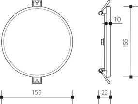 LED podhledové svítidlo Panlux ROUND 12W IP66 3000K PN14100007