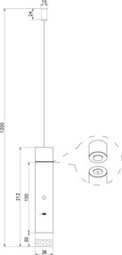 Globo 16060 - LED Stm dotyk nabíjecí svítidlo 2v1 PELO LED/2W/230/5V černá