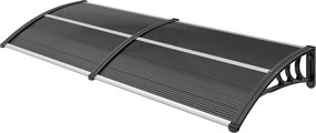 Outsunny Externí Markýza pro Dveře a Okna 196x75 cm Ochrana Před Sluncem a Deštěm s Polykarbonátovým Krytem a Hliníkovou Opěrkou | Aosom
