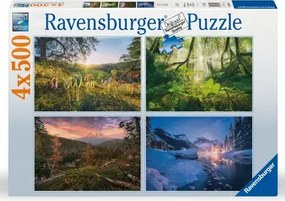 RAVENSBURGER Puzzle Čtyři roční období / 4x 500 dílků / rozměr 49x34 c