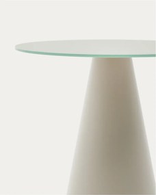 Kulatý odkládací stolek se skleněnou deskou ø 50 cm Wilshire – Kave Home