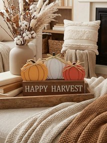 Sinsay - Stojící dekorace s motivem dýně a nápisem „Happy Harvest“ - vícebarevná