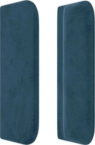 Čelo postele typu ušák tmavě modrá 203x16x78/88 cm samet 3118978