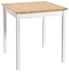 Jídelní stůl z borovicového dřeva s bílou konstrukcí loomi.design Sydney, 70 x 70 cm