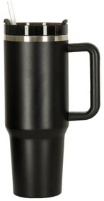 Creative Corner Termohrnek s brčkem a uchem termoska 1200ml černý