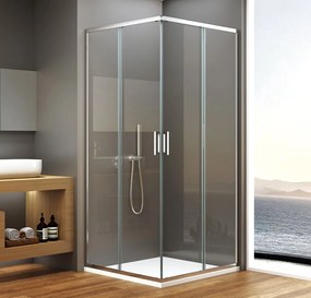 Bruckner Borg čtvercová sprchová zástěna 800 x 800 x 1950 mm čiré sklo 751.180.1