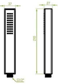 Laveo Pola, ruční sprchová hlavice, 1 funkce, růžové zlato, LAV-NAP_8SAD