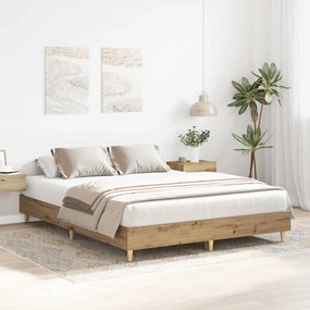 Rám postele bez matrace Artisan Dub 140x200 cm kompozitní dřevo 3328725