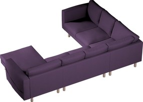 Potah na pohovku IKEA Norsborg rohová, 5-místná se šezlongem barva fialová látka pletený vzor