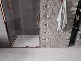 Mexen Velar, posuvné dveře do otvoru 70x200 cm, 8mm čiré sklo, růžové zlato, 871-070-000-01-60