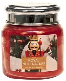 VILLAGE CANDLE Svíčka Village Candle - Royal Nutcracker 92 g, červená barva, sklo, vosk