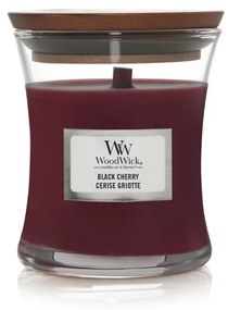 WoodWick vonná svíčka s dřevěným knotem malá Black Cherry 85 g