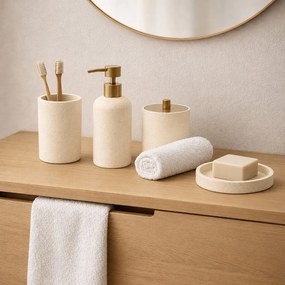Béžová mýdlenka z polyresinu Oria – douceur d'intérieur