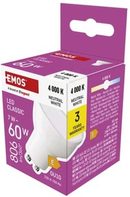 Emos lighting LED žárovka Classic MR16 7W GU10 neutrální bílá