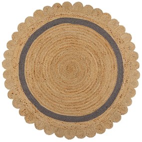 Jutový kulatý koberec v přírodní barvě ø 160 cm Grace – Flair Rugs