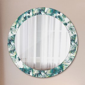 Kulaté dekorativní zrcadlo Listy fi 70 cm