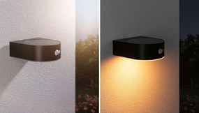 P 94730 Solární LED venkovní nástěnné svítidlo Eileen pohybové čidlo neláká hmyz IP44 2200K černá - PAULMANN