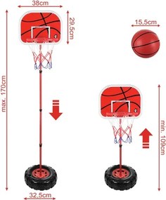 Iso Trade Basketbalový koš 170 cm
