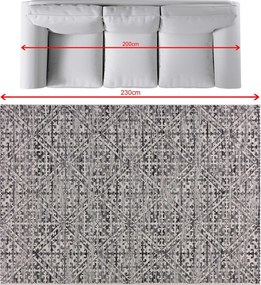 Koberec Breeze beige/charcoal grey 160x230 cm