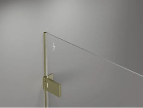 Mexen Lunar-F L skládací sprchový kout levý 80 x 80 cm, průhledný, zlatý kartáčovaný - 836L-080-080-55-00-L