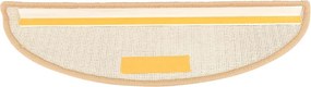 Schodové rohože 15 ks 56x17x3 cm krémové, půlkulaté 149853