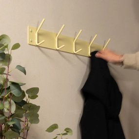 Světle žlutý ocelový nástěnný věšák 70 cm Fusion – Spinder Design