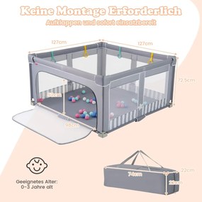 Costway Dětská ohrádka BPA Free skládací hrací plot pro batolata se zipem