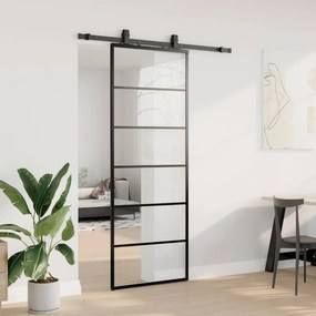 Posuvné dveře se sadou kování černé 76x205 cm ESG Glass 3375903