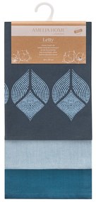 Sada kuchyňských ručníků Letty Stamp - 3 ks modrá