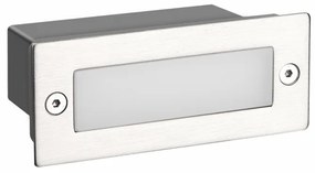 ACA Lighting LED zápustné nástěnné svítidlo PAS 2W/230V/6000K/100Lm/120°/IP54/IK08, matný nikl, PAS260N