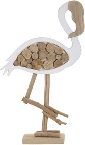 Dřevěná dekorace Flamingo Nature 56 cm hnědá