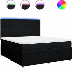 Box spring postel s matrací černá 180x200 cm textil 3294430