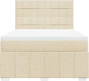 Box spring postel s matrací krémová 140x200 cm textil 3293996