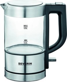 Severin WK 3472 - Rychlovarná konvice 0,5 l 1100W/230V nerez/sklo