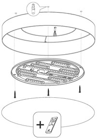 Eglo 97778 - LED Stmívatelné stropní svítidlo ROMAO 3 LED/40W/230V