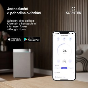 Klarstein AireLux přenosná klimatizace, 14000 BTU, Smart Control, Moderní