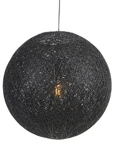 Venkovská závěsná lampa černá 60 cm - Corda