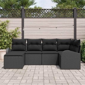 Set pohovek 6 ks Černá polyratan 3354782
