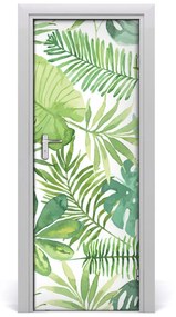 Samolepící fototapeta na dveře tropické listí 75x205 cm