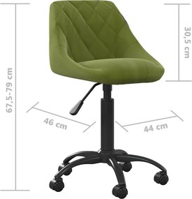 Kancelářská židle světle zelená samet 3088848