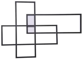 LED nástěnné svítidlo Quadratus černé