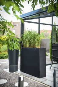 Dělící květináč ELEMENTO, sklolaminát, šířka 117 cm, antracit
