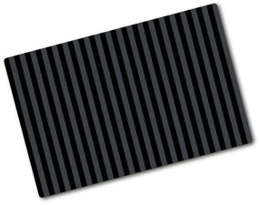 Wallmuralia Kuchyňská deska skleněná Černošedé pásky 80x52 cm